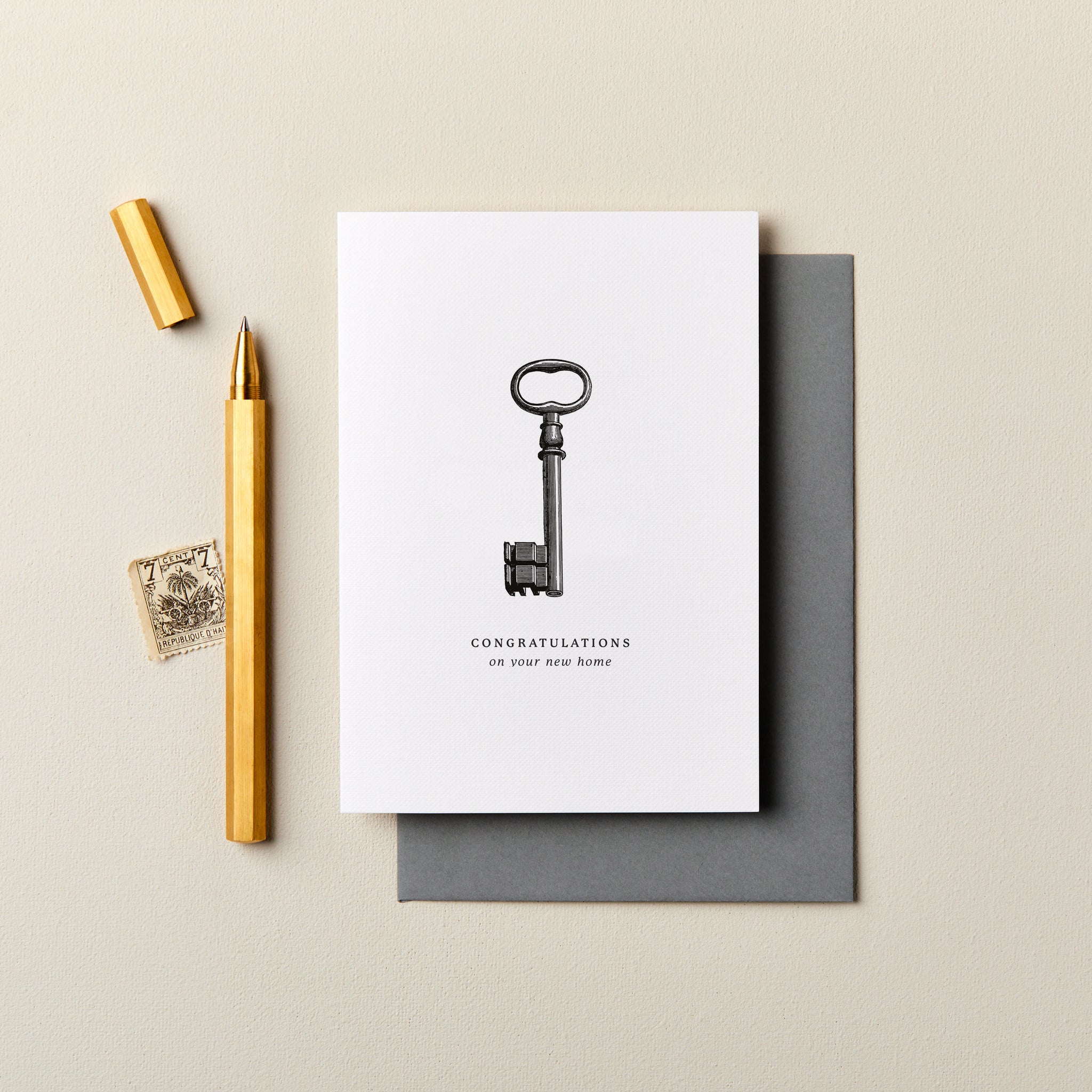 New Home Vintage Key Card | ink&bloom
